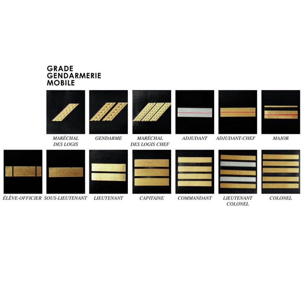 grade-gendarmerie-mobile-plastifie-relief | UniformPro